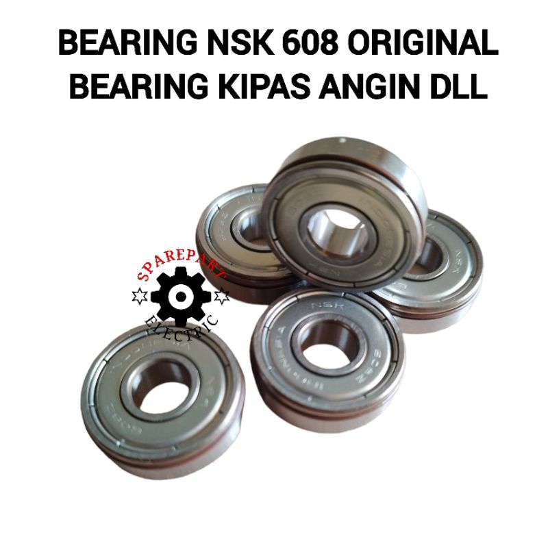 Jual BEARING 608 NSK ORIGINAL LUBANG AS 8MM KIPAS ANGIN DLL | Shopee ...