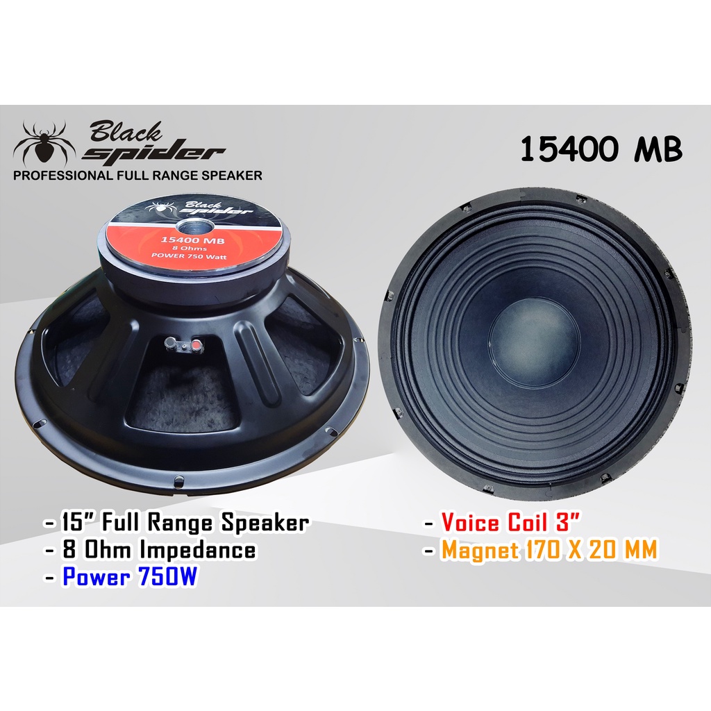 Jual BS 15400 MB Komponen Speaker Merek Black Spider - 15 Inch | Shopee ...