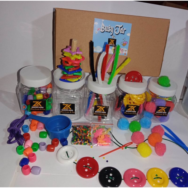 Jual Mainan Montessori Busy Jar 8 in 1 / Sensory Jar 8in1, Mainan ...