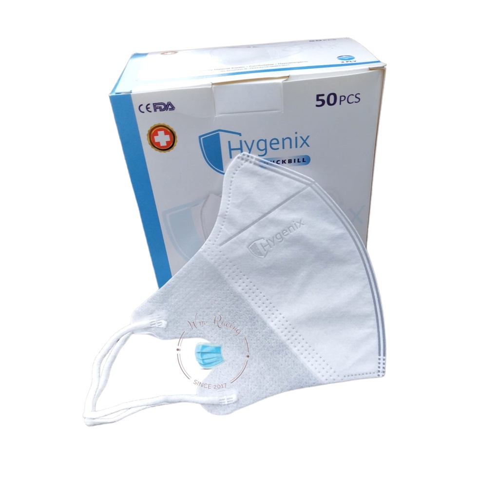 Jual Masker Duckbill Hygenix Earloop Dewasa 3ply Facemask HYGENIX isi ...