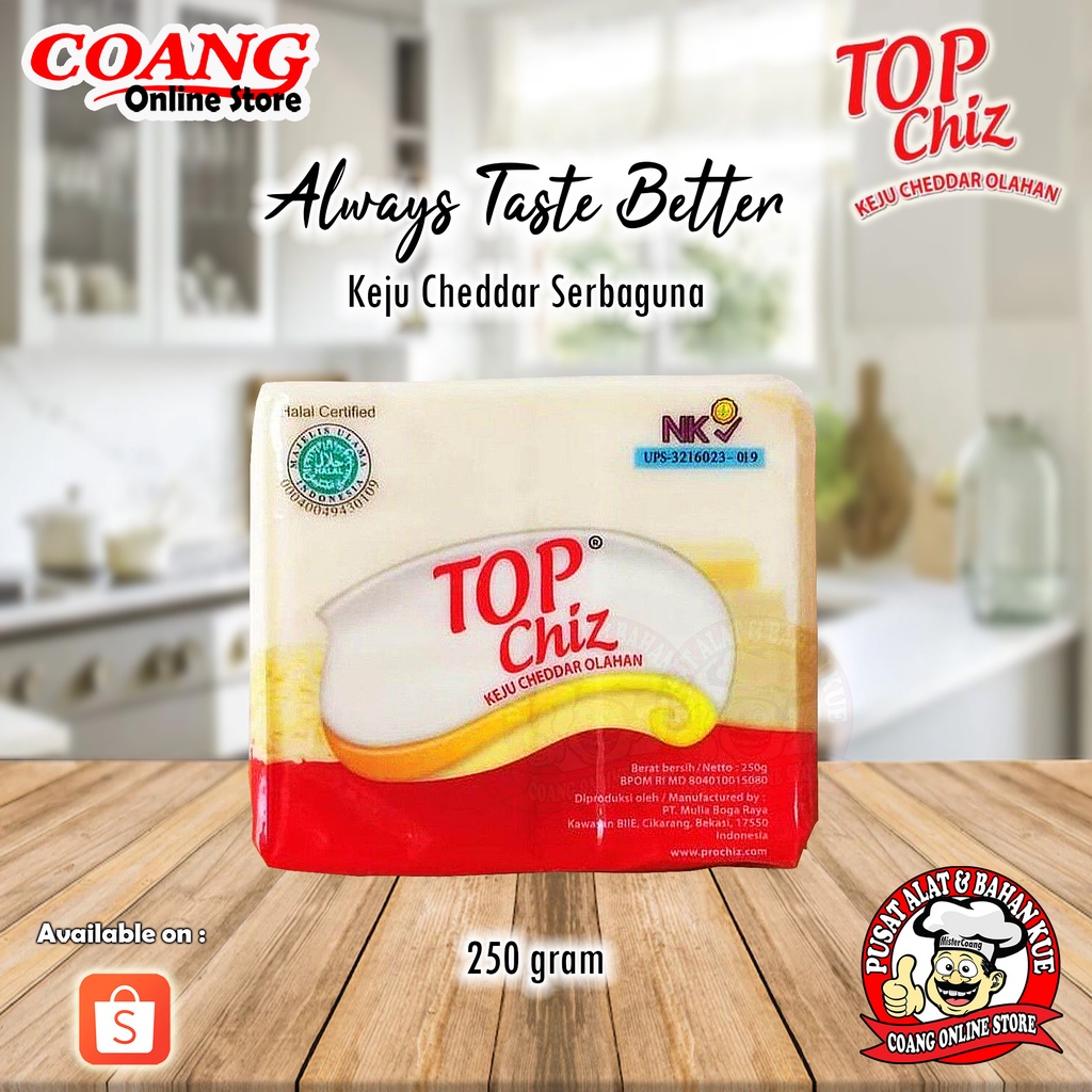 Jual Top Chiz 250 Gr - Keju Cheddar Serbaguna | Shopee Indonesia