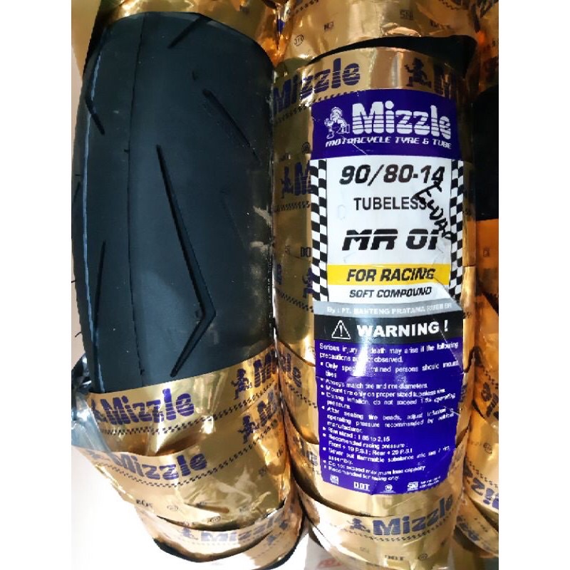 Jual Ban Tubeless Motor Mizzle 90/80-14 MR01 MATIC (soft compound ...