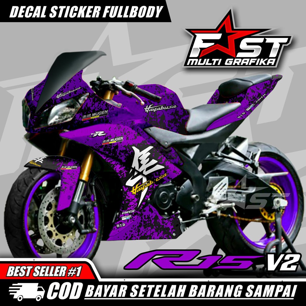 Jual Decal Yamaha R15 V2, Stiker Decal Motor Yamaha R15 V2 Fullbody ...