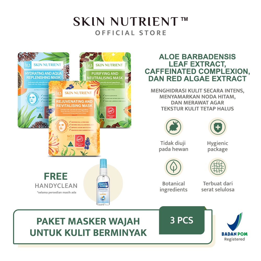 Jual [Skin Nutrient] Paket Masker Wajah Untuk Kulit Berminyak | Shopee ...