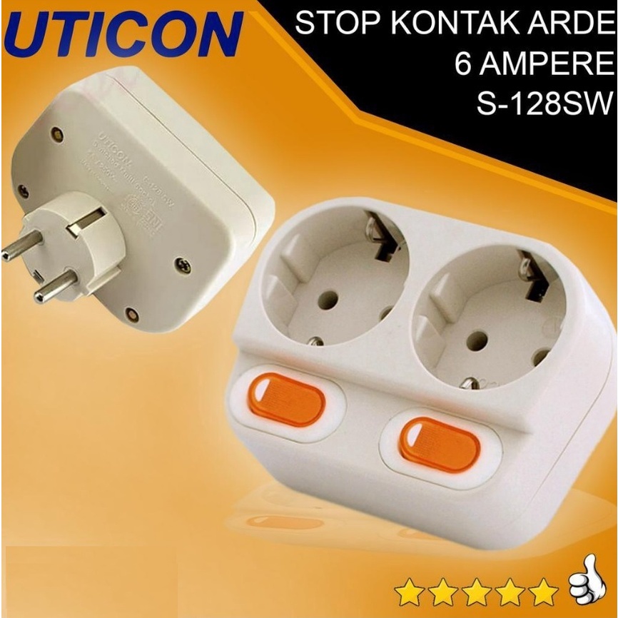 Jual UTICON STOP KONTAK ARDE 1 2 3 LUBANG Colokan Listrik Steker Saklar Tersendiri + Switch ...