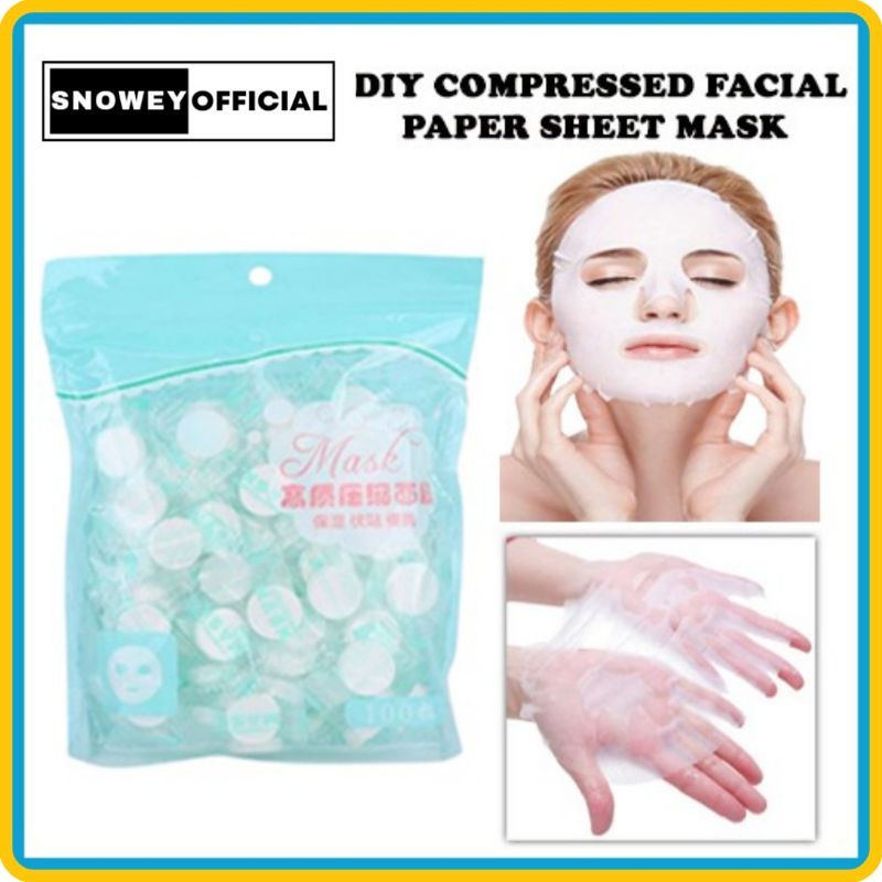 Jual COMPRESSED PAPER MASK SHEET TABLET MASKER WAJAH TOPENG FACIAL ...