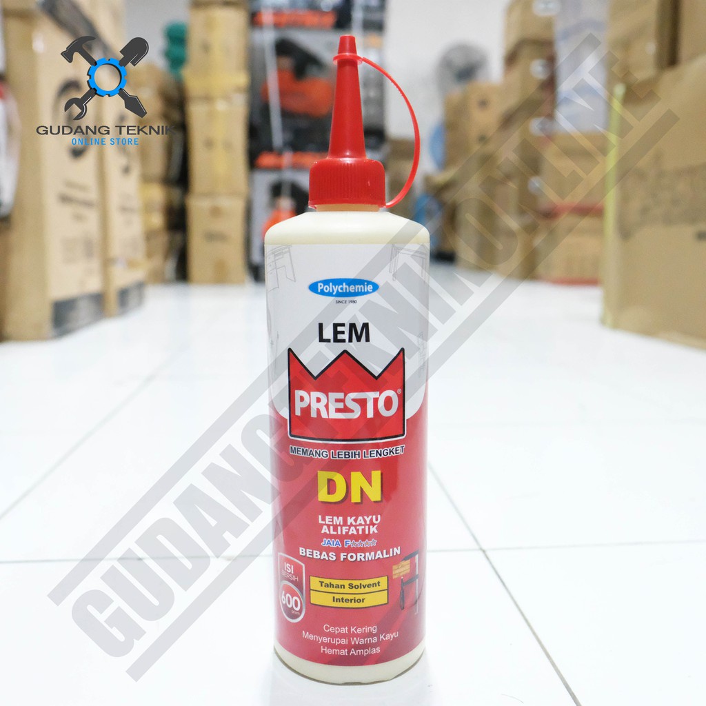 Jual Lem Kayu Putih Botol DN 600 Gram PRESTO / Lem Kayu Multiplek ...