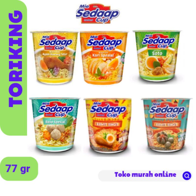 Jual MIE SEDAAP CUP - SOTO,/AYAM BAWANG/AYAM JERIT/KARI/BASO/BASO ...