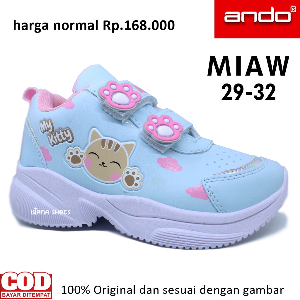 Jual Sepatu Sekolah Anak Perempuan PAUD TK SD Usia 3 4 5 6 7 Tahun ANDO ...