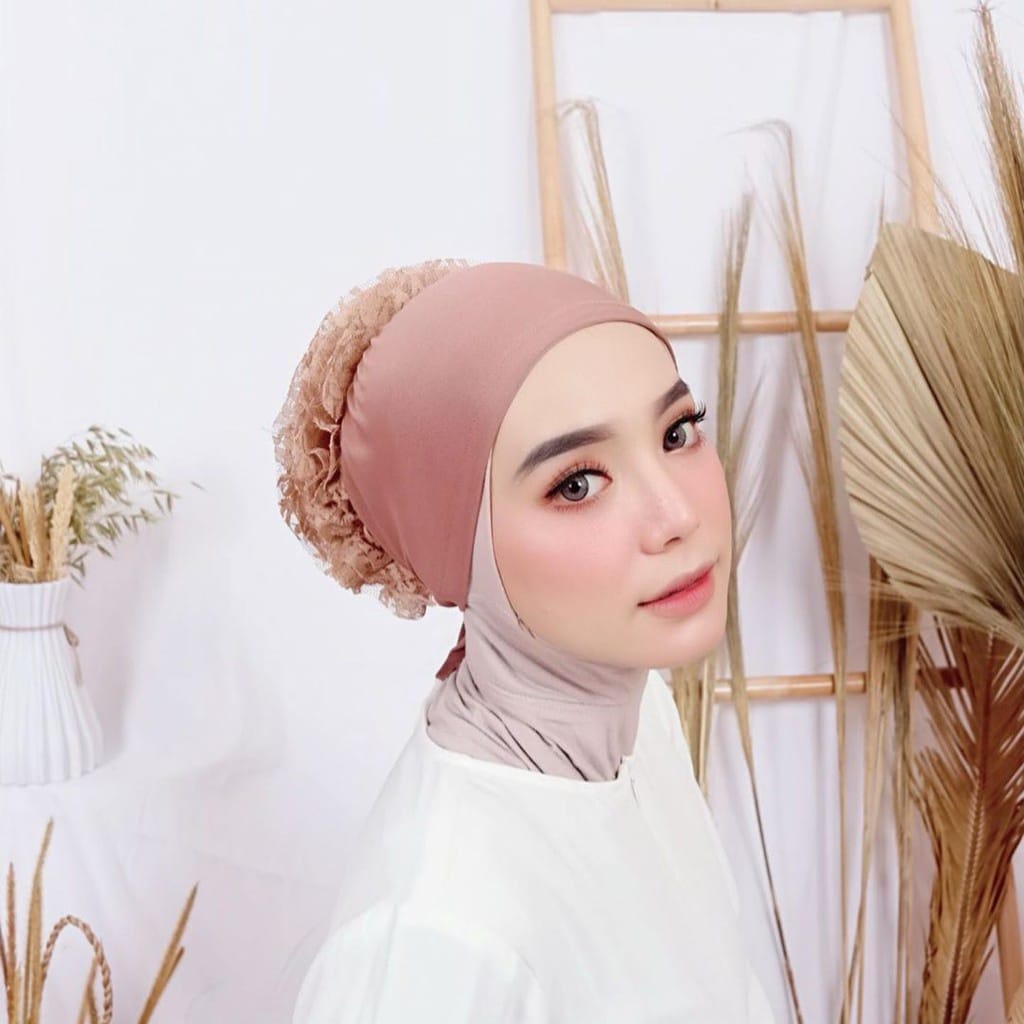 Jual INNER TURKI - DALAMAN HIJAB CEPOL BRUKAT | Shopee Indonesia