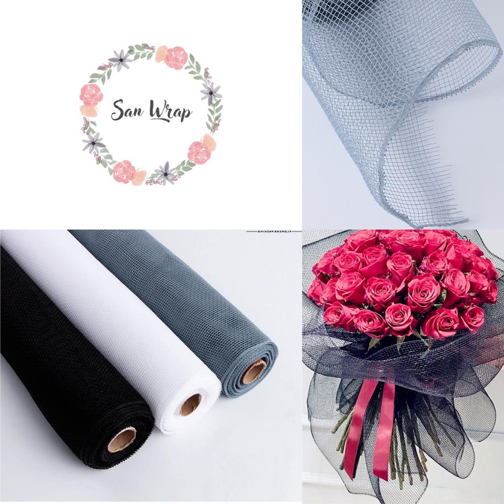 Jual Polynet Mesh Roll Tile Jaring / Flower Wrapping Paper Polynet ...