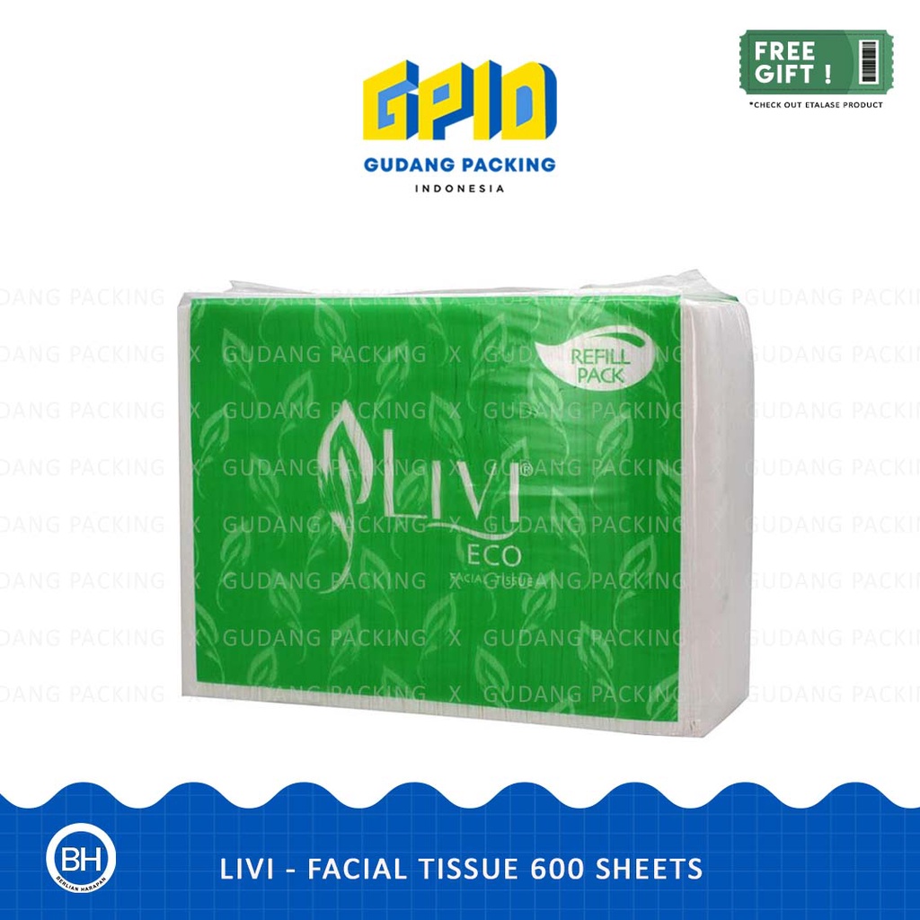 Jual LIVI - Tissue Eco Facial Refill 600's | Shopee Indonesia