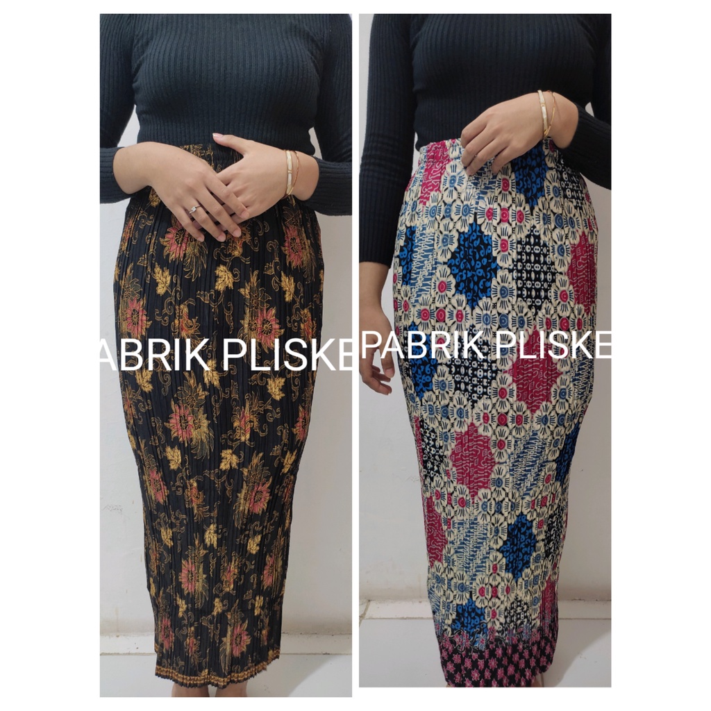 Jual rok plisket batik/rok batik/rok kebaya/rok batik span/rok plisket ...