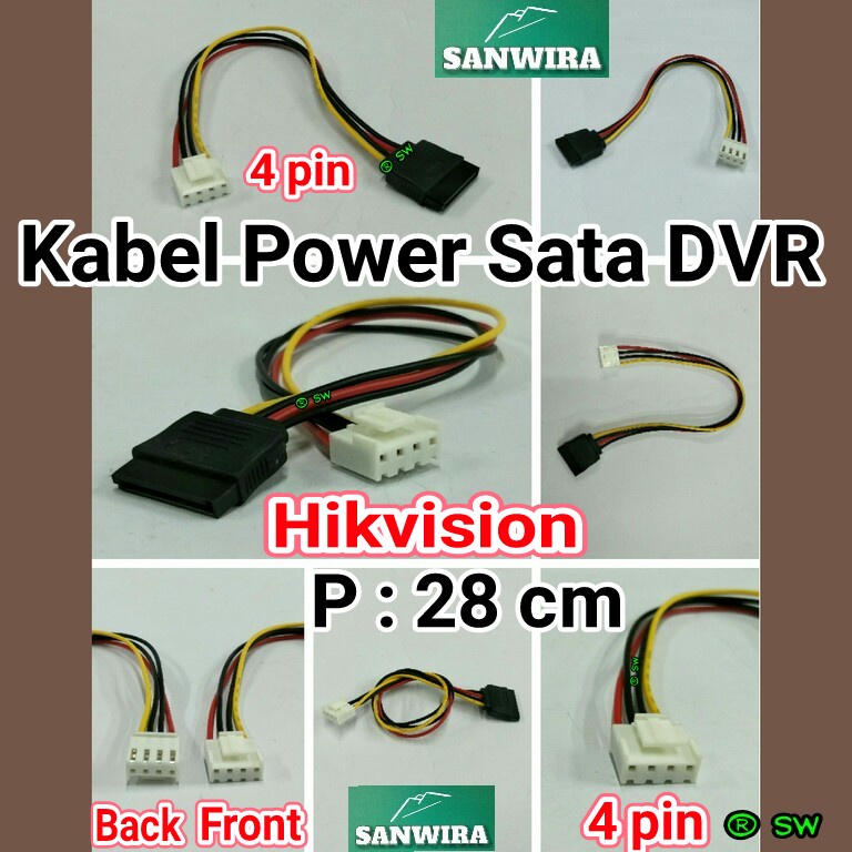Jual Kabel Power Sata DVR NVR Hikvision Dahua Hilook/ DVR / Sata / Sata ...