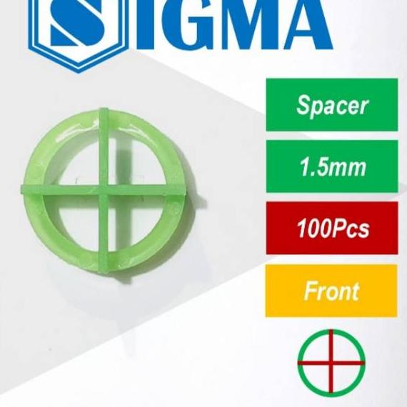 Jual SIGMA Tile Spacer 1.5mm - 100 Pcs/Bks (Leveling - Reuseable - Tavy ...