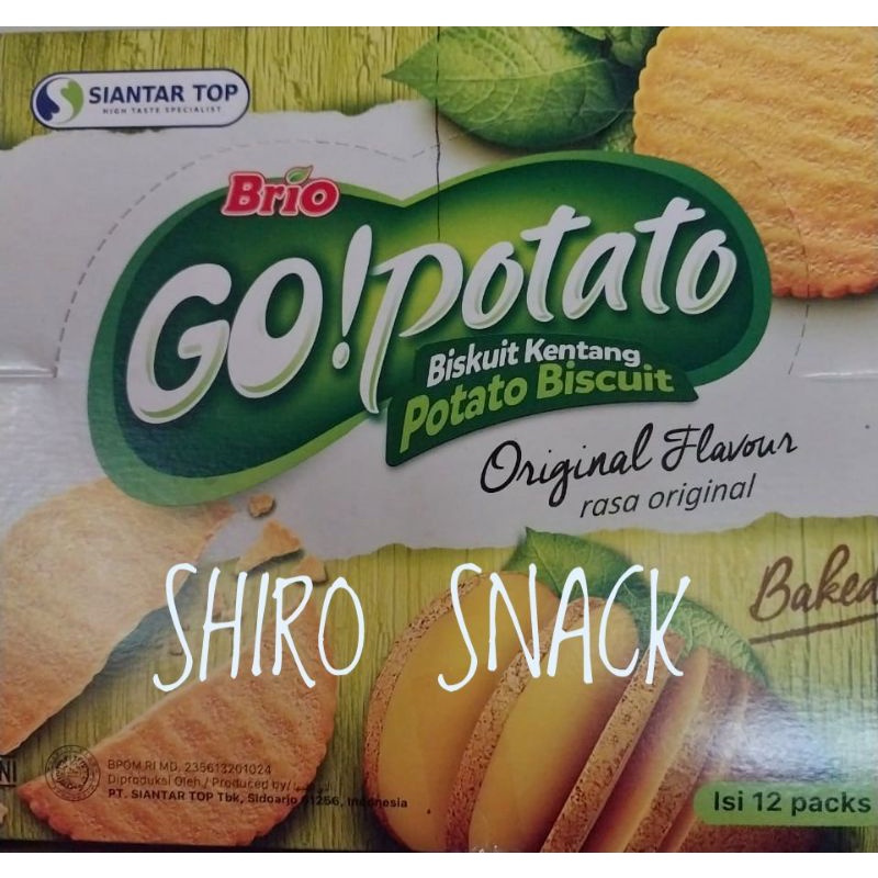 Jual GO POTATO.Biskuit kentang Potato Biscuit BOX kemasan sachet isi 12 ...