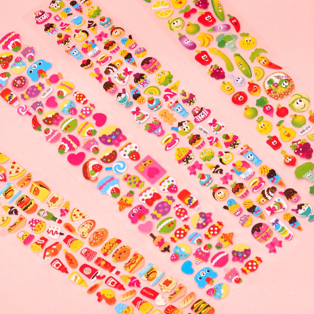 Jual Sticker Anak 3D Timbul Karakter Stiker Busa Panjang Emboss Murah ...