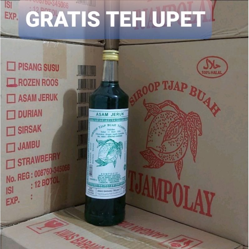 Jual SIRUP TJAMPOLAY Rasa ASEM JERUK ASLI KHAS CIREBON GRATIS TEH UPET ...