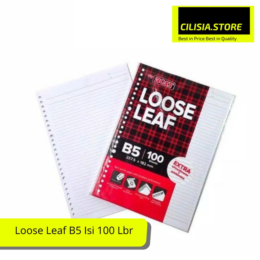 Jual Isi Kertas Binder Loose Leaf Bigboss Ukuran B5 Isi 100 Lembar Garis | Shopee Indonesia