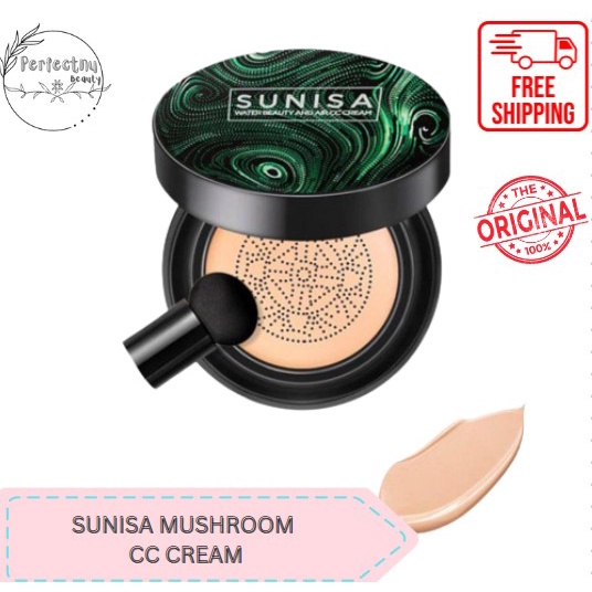 Jual SUNISA AIR CUSHION CC CREAM WATERPROOF ORIGINAL/ CC MUSHROOM FOUNDATION | Shopee Indonesia