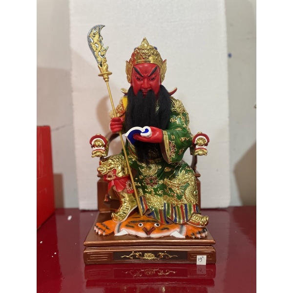 Jual patung dewa kwan kong / Kuan kong duduk kursi naga 19in fiber ...