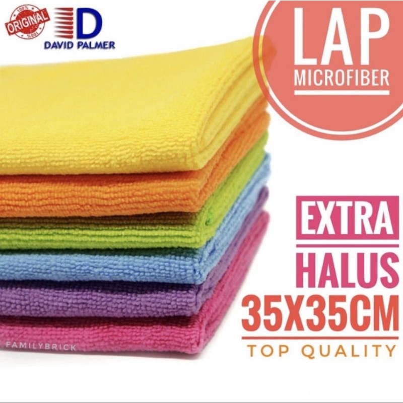 Jual 365-Kain Lap Microfiber Mikrofiber DAVID PALMER 35X35Cm Serbet ...