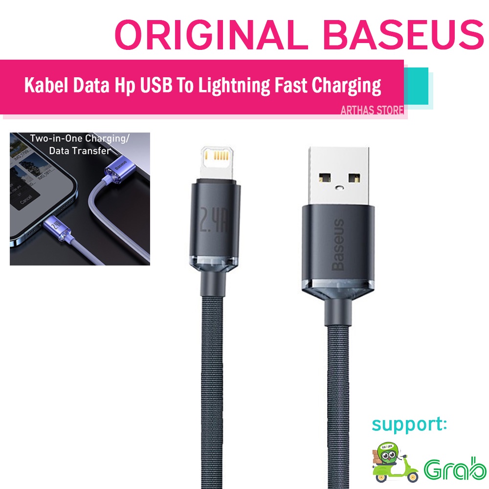 Jual Baseus Cable Charger USB to Lightning 11 12 Super Cepat Kabel Data ...