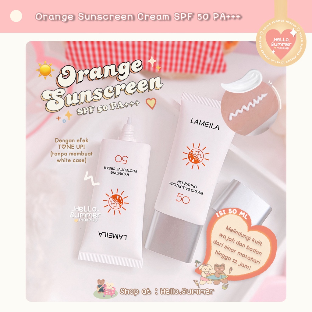 Jual SUNSCREEN - Orange Hydrating Protective Face Sunblock Cream SPF ...