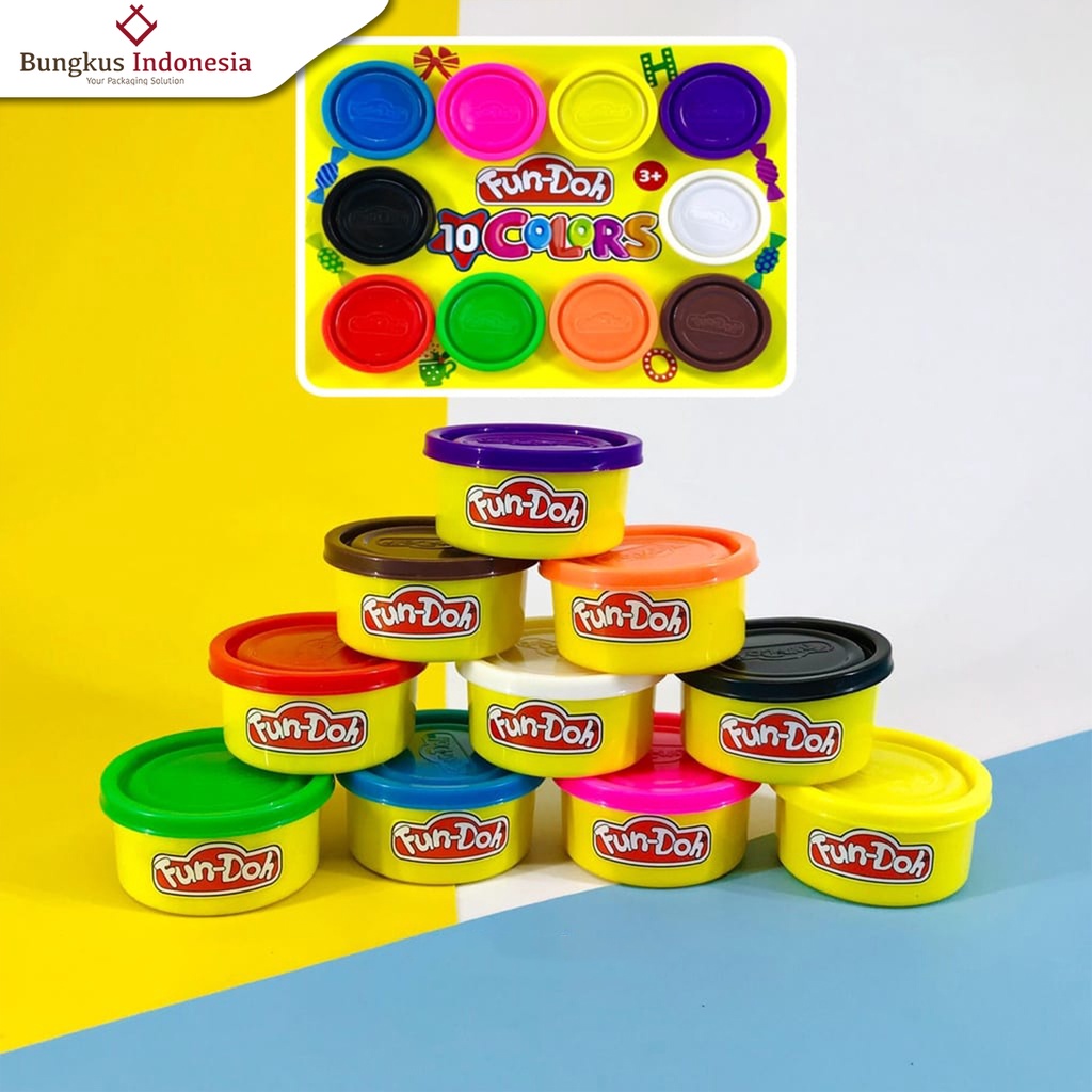 Jual Mainan lilin playdoh playdough Fundoh Combo 10 warna | Shopee ...