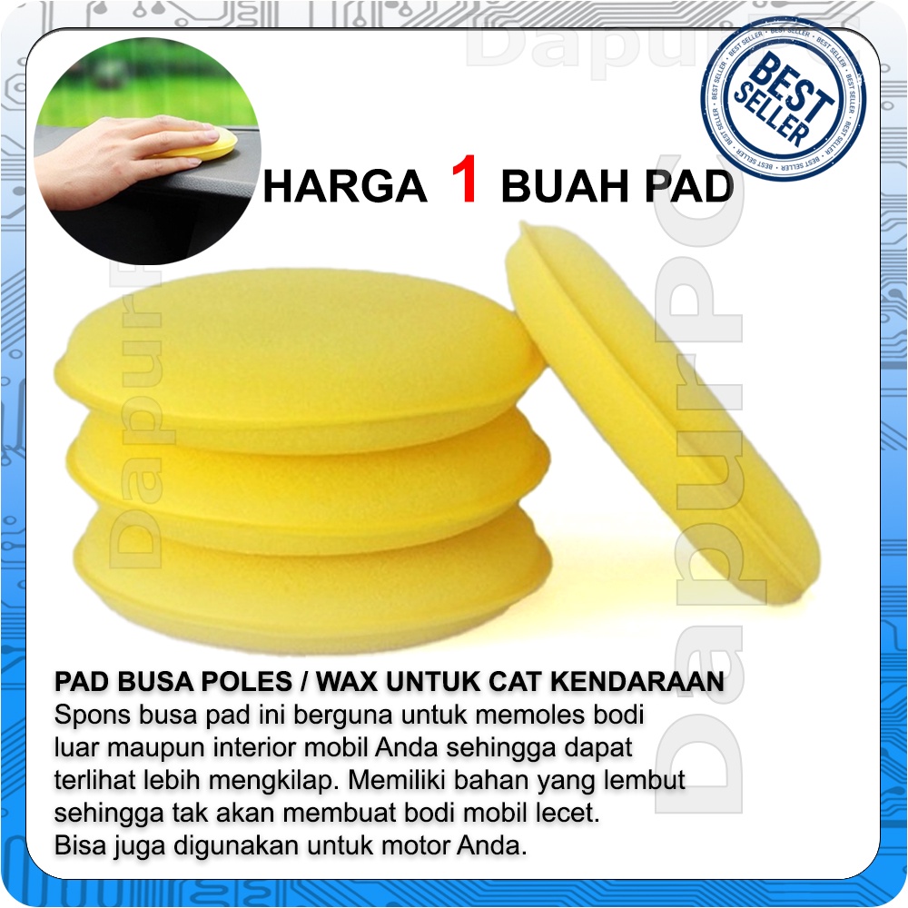 Jual Pad Spon Busa Poles Wax Cat Kendaraan Mobil - Motor 1 Buah Pad ...