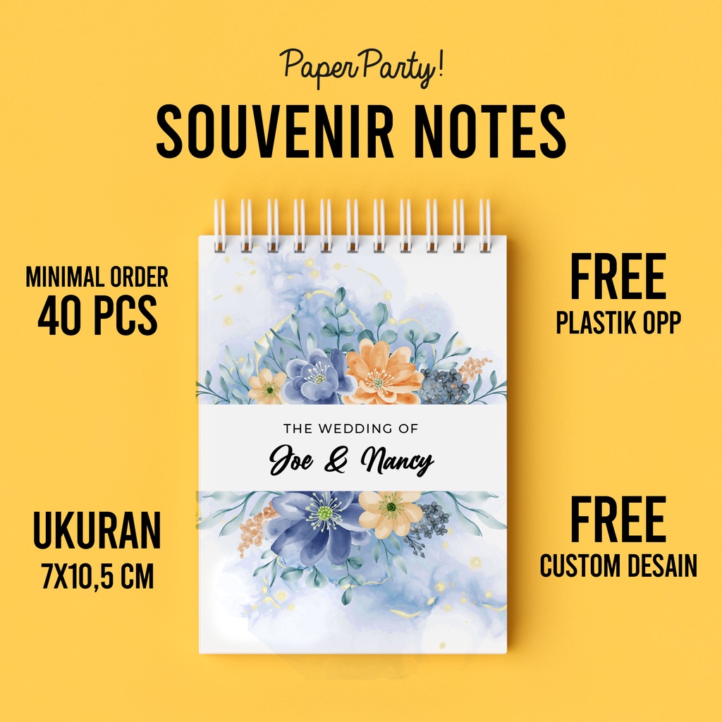 Jual souvenir notes pernikahan , ulang tahun, event | Shopee Indonesia