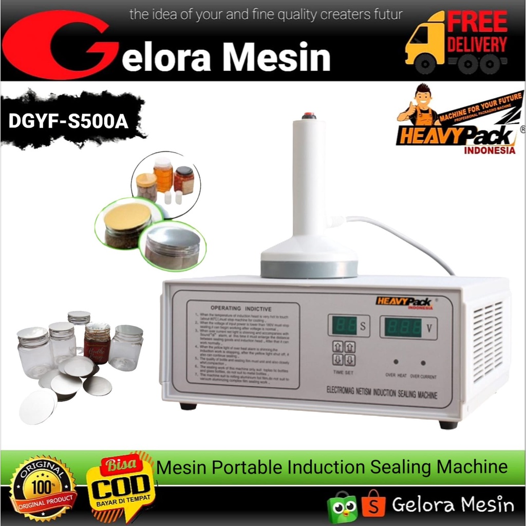 Jual Mesin segel portable Induction sealer Machine DGYF-S500A HEAVYPACK ...