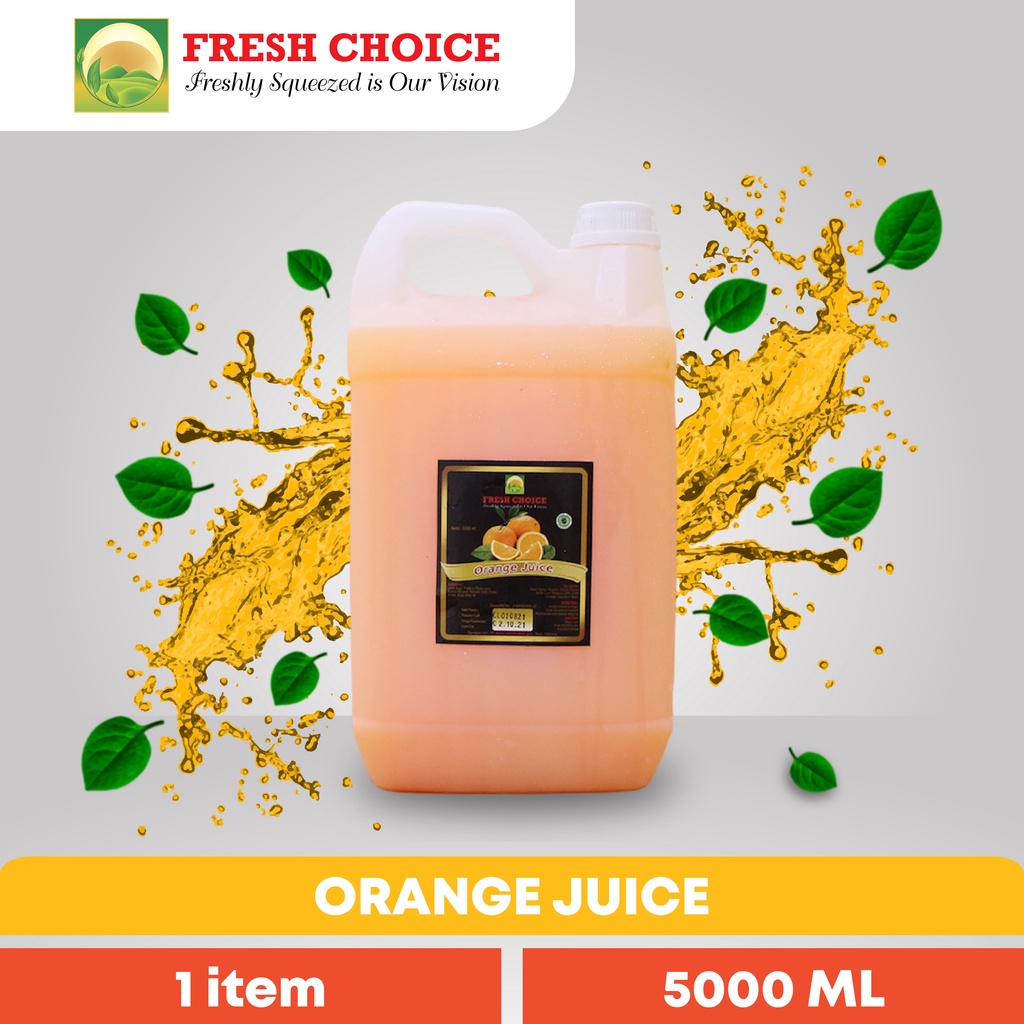 Jual Fresh Choice Jus Buah Jus Jeruk Orange Juice 5000 ML | Shopee ...
