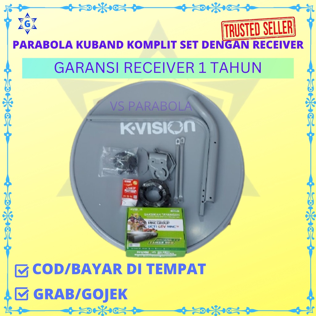 Jual PARABOLA KUBAND KVISION RECEIVER BROMO C2000/KV3000 KOMPLIT SET ...