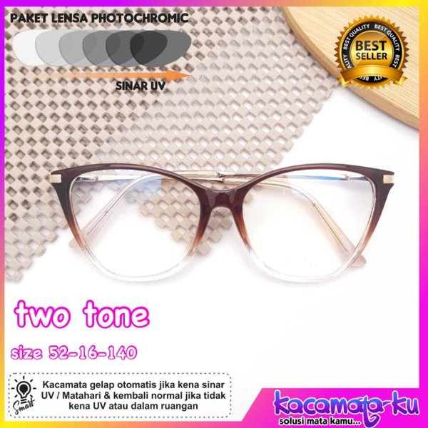 Jual Kacamata Minus Pria Wanita Anti radiasi Photocromic 1018 Frame ...