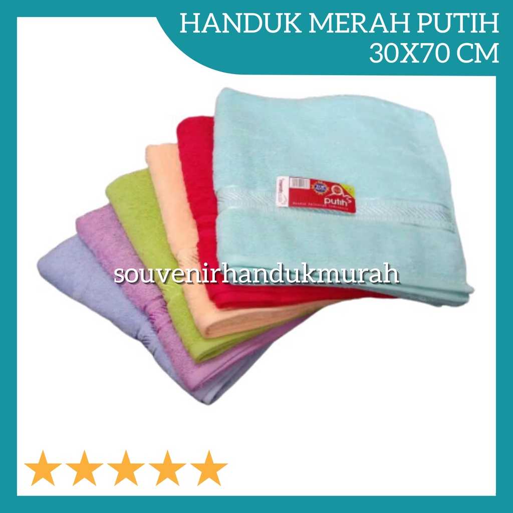 Jual READY ! HANDUK MERAH PUTIH 30X70 (BISA PILIH WARNA) | HANDUK ...