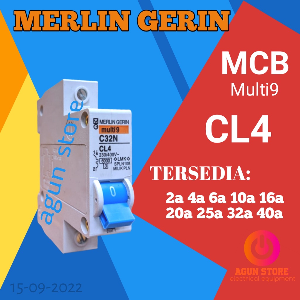 Jual MCB MERLIN GERIN 4 AMPERE PLN 900W CL4 SPLN BREKER ANTI JEGLEK TRIP | Shopee Indonesia