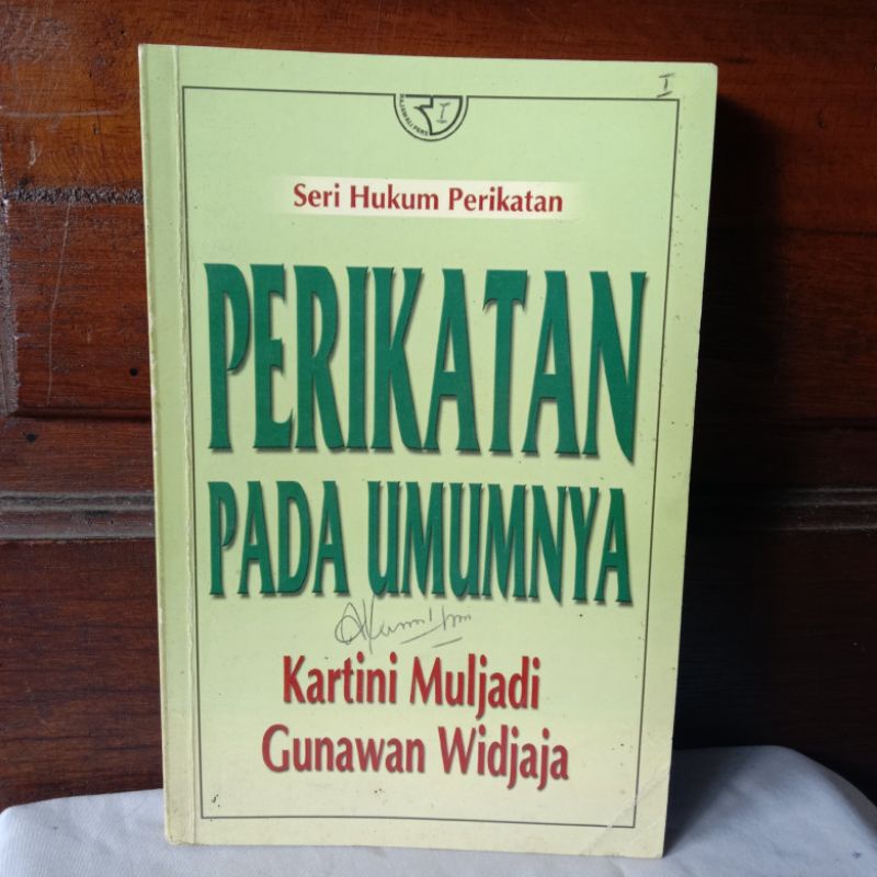 Jual PERIKATAN PADA UMUMNYA OLEH KARTINI MULJADI & GUNAWAN WIDJAJA ...