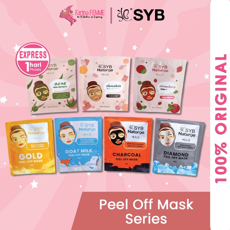 Jual FEMME || SYB NATUR90 Peel Off Mask Goat milk 1 BOX | Diamond ...
