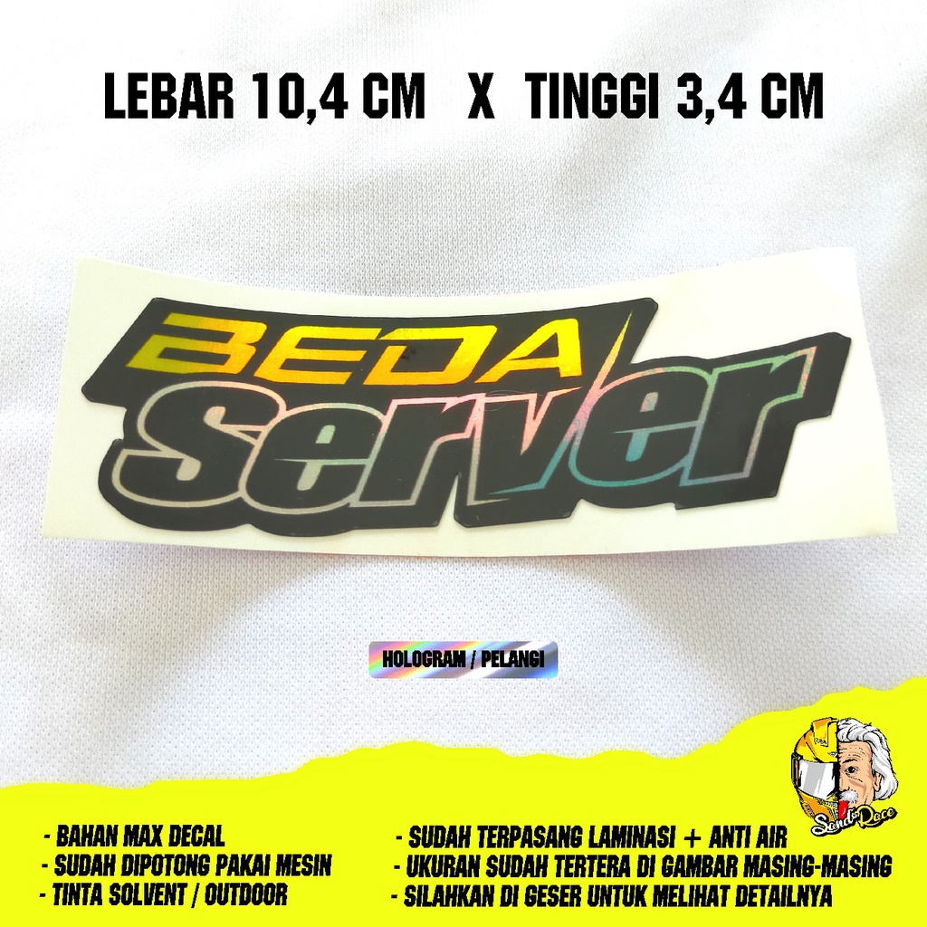 Jual sticker motor salah server / stiker beda server / stiker racing ...
