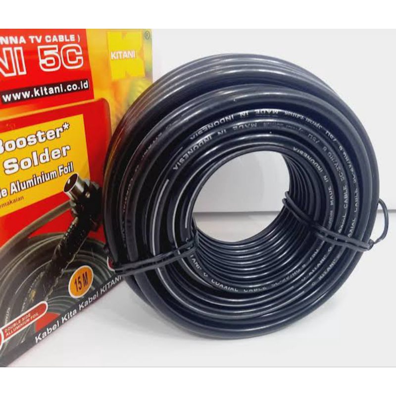 Jual Kabel Antena TV Tanpa Booster KITANI-5C 10m,15m,20m | Shopee Indonesia