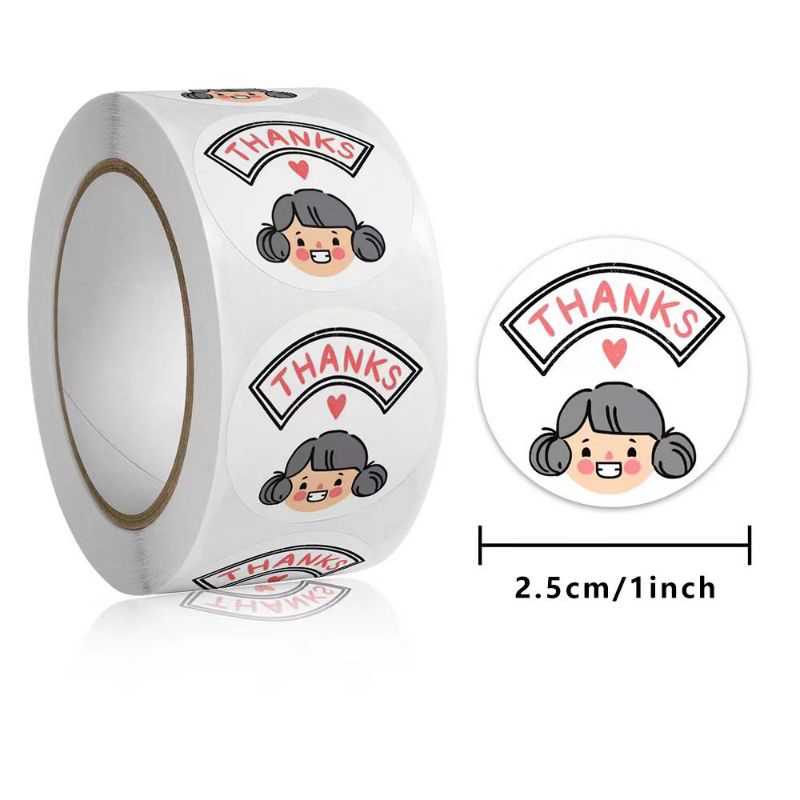 Jual Sticker Thank You Stiker Label Lucu Aesthetic 500pcs | Shopee ...