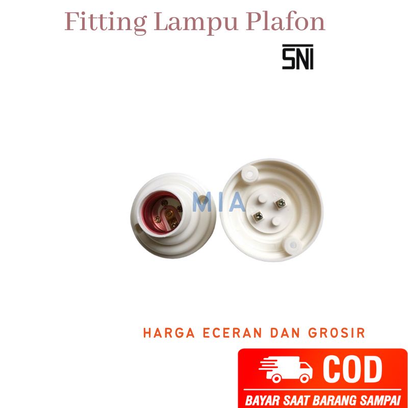 Jual Fitting Lampu Plafon/fitting lampu plafon segi E27/Fitting Flafon ...