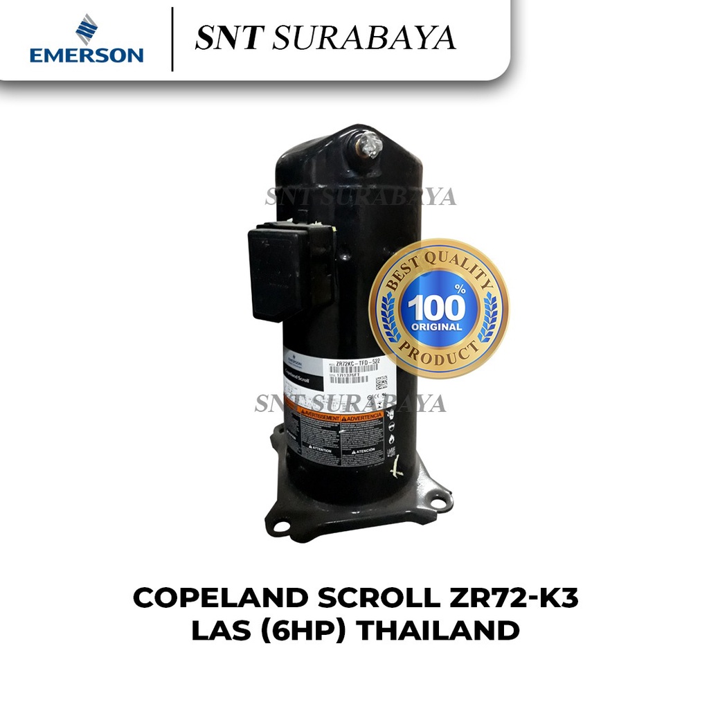 Jual KOMPRESOR AC 6PK R22 - COPELAND SCROLL ZR72 - JUAL KOMPRESOR AC ...