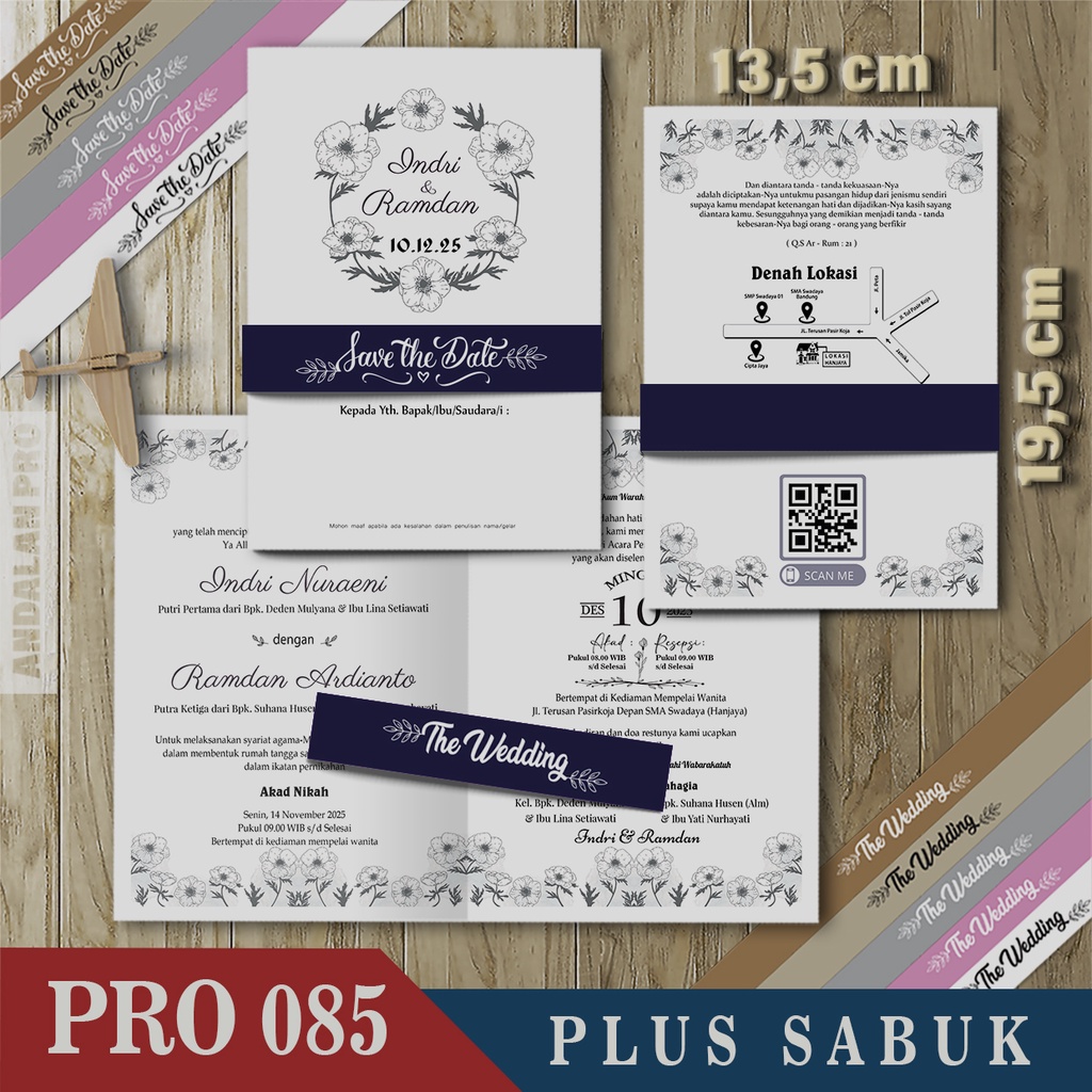 Jual Pro 085 Lipat 2 Plus Sabuk - Cetak Undangan Color / Berwarna ...