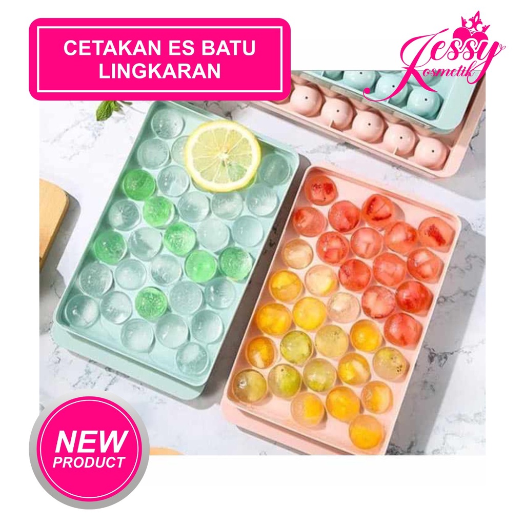 Jual [300gr] T715 | Cetakan Es Batu Bulat 33 Round Ice Cube Tray ...