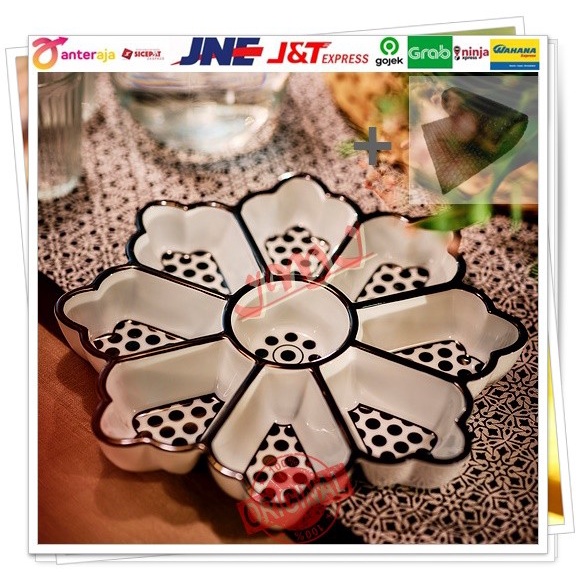 Jual Piring mangkok saji makanan snack acara keluarga porselen feldspar ...