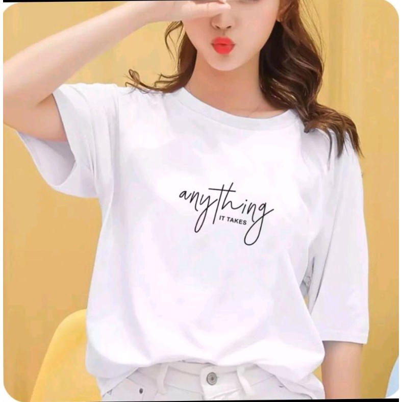 Jual Tshirt Kaos Wanita Kekinian Cotton 30s/Kaos spandex /Baju cewek kekinian | Shopee Indonesia