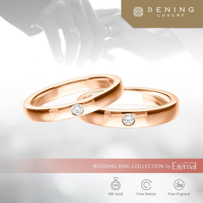 Jual Cincin Nikah Kawin Couple Wedding Ring-Mahima Rings Bening Luxury ...