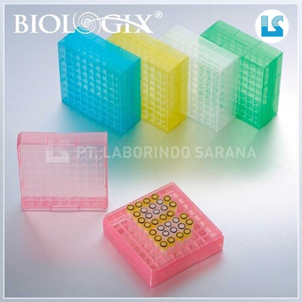 Jual Cryobox Plastic PP 81 Well 5 Colors ( -90ºC to 121ºC ) Biologix ...